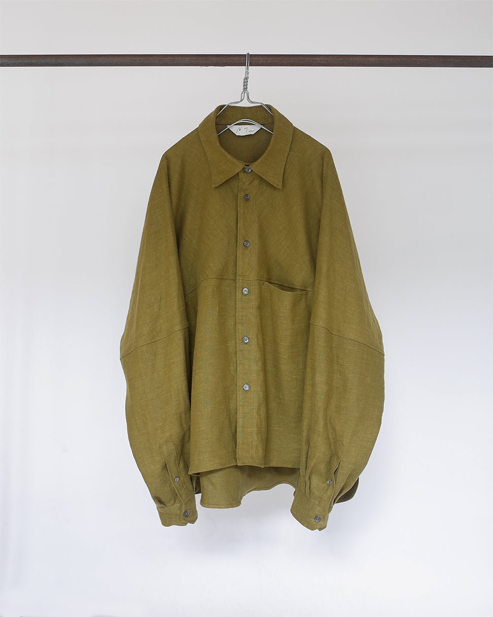 LINENSUEDE KIMONO SHIRT(GREEN) – ANCELLM
