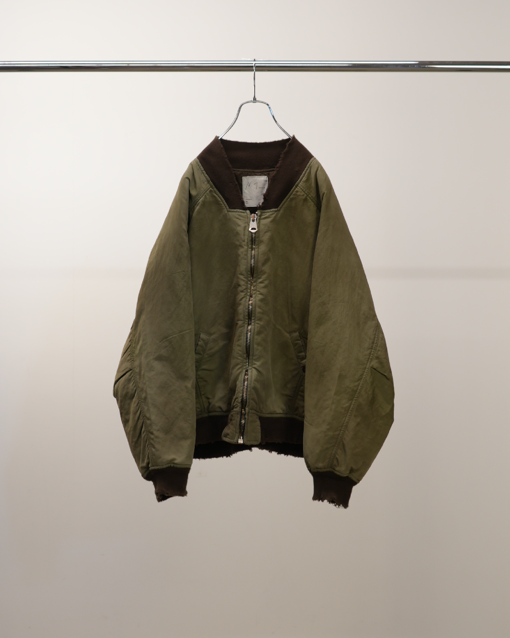 FADED BOMBER JACKET(KHAKI) – ANCELLM