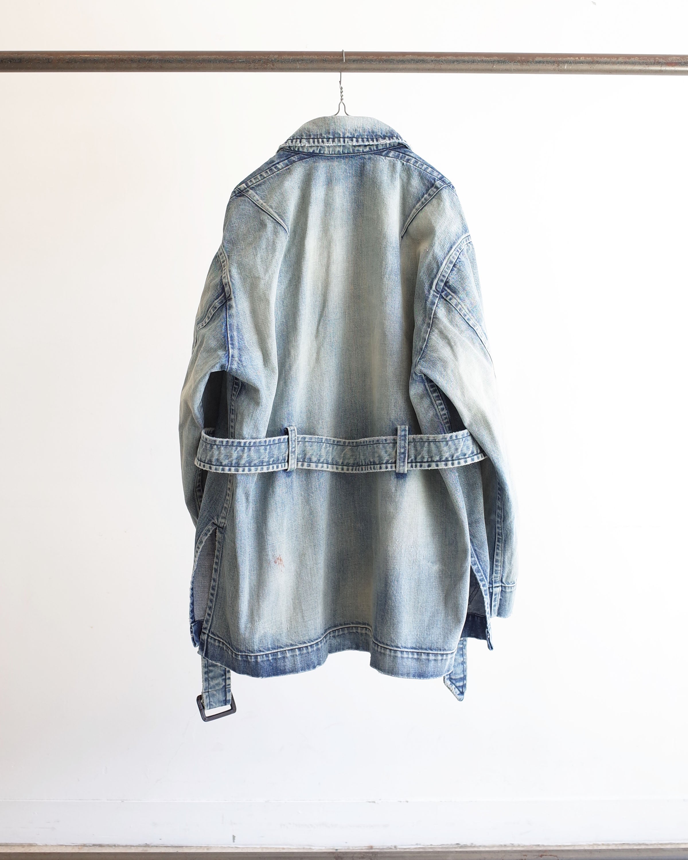 AGING DENIM HALF JACKET – ANCELLM